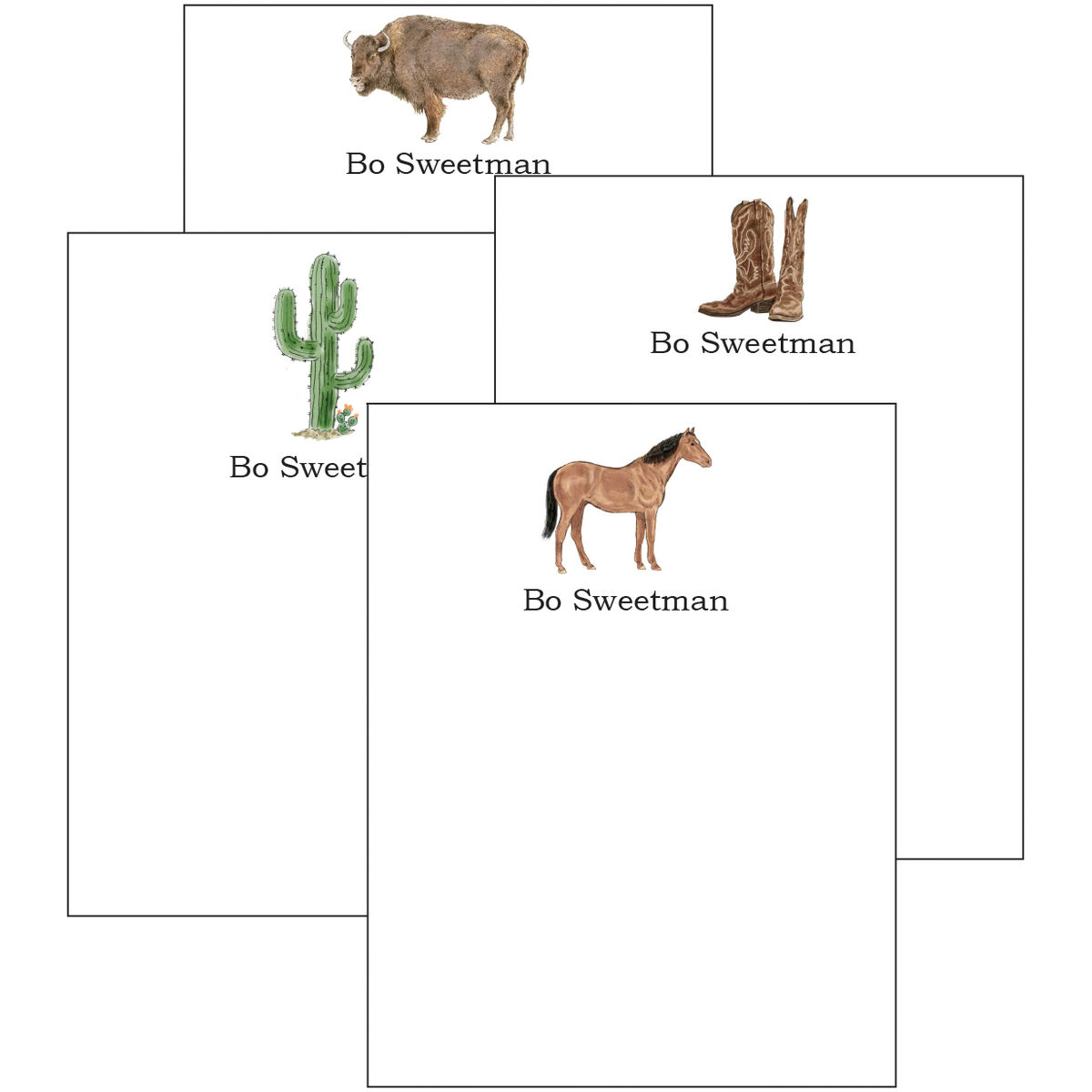 Custom Western Mini Notepad Set