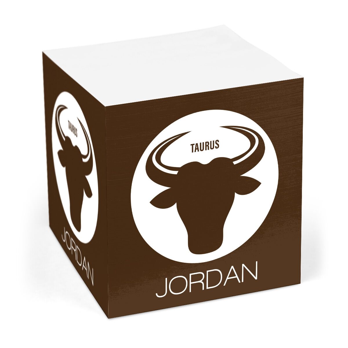 Custom Taurus Zodiac Sticky Memo Cube