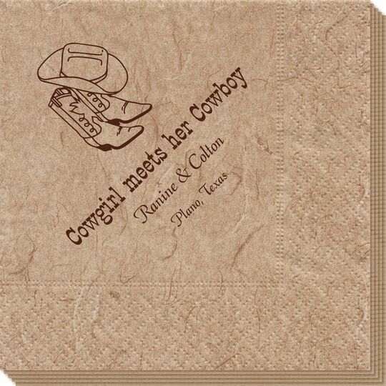 Western Boots & Cowboy Hat Bali Napkins