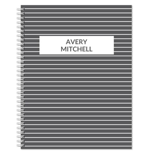 Striped Spiral Notebook