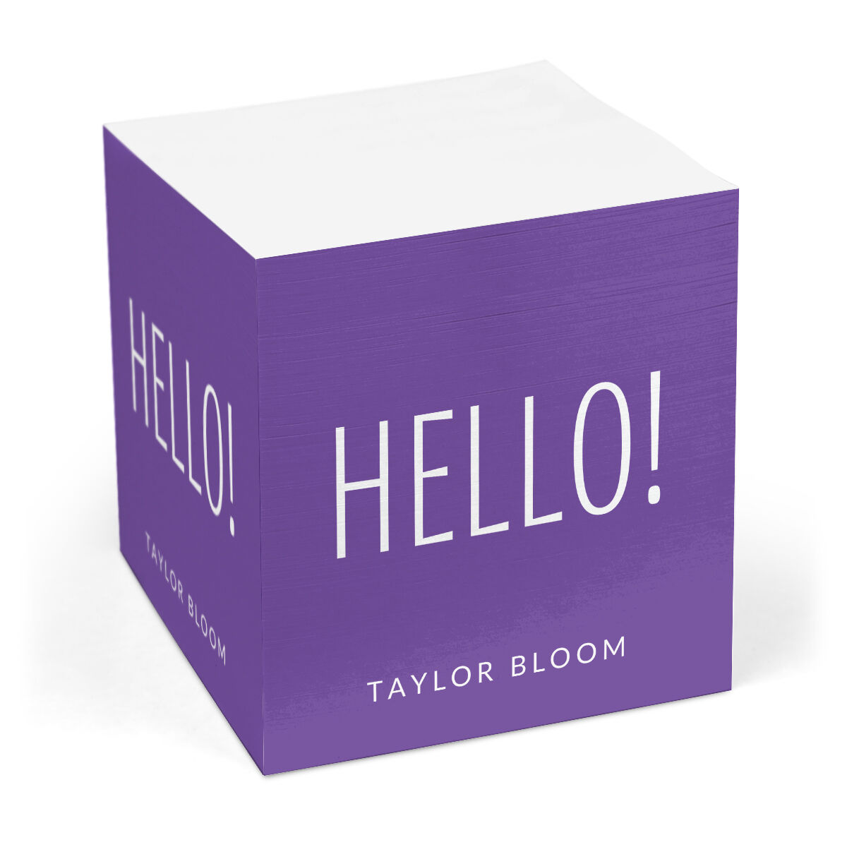 Custom Cheerful Greetings Sticky Memo Cube