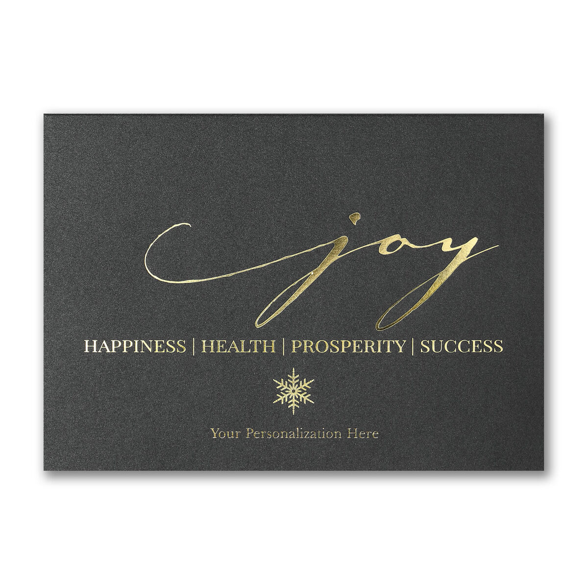 Personalized Modern Joy Greetings Folded Cards