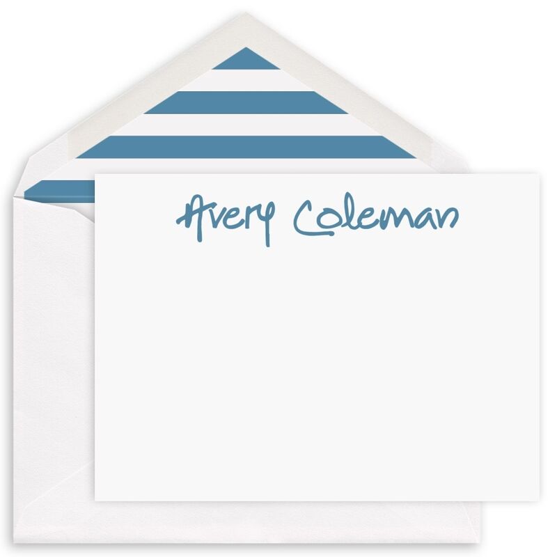 Personalized Studio Large Text Flat Note Cards