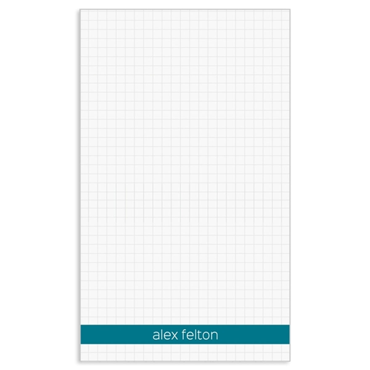 Personalized Banded Grid Jotter Cards