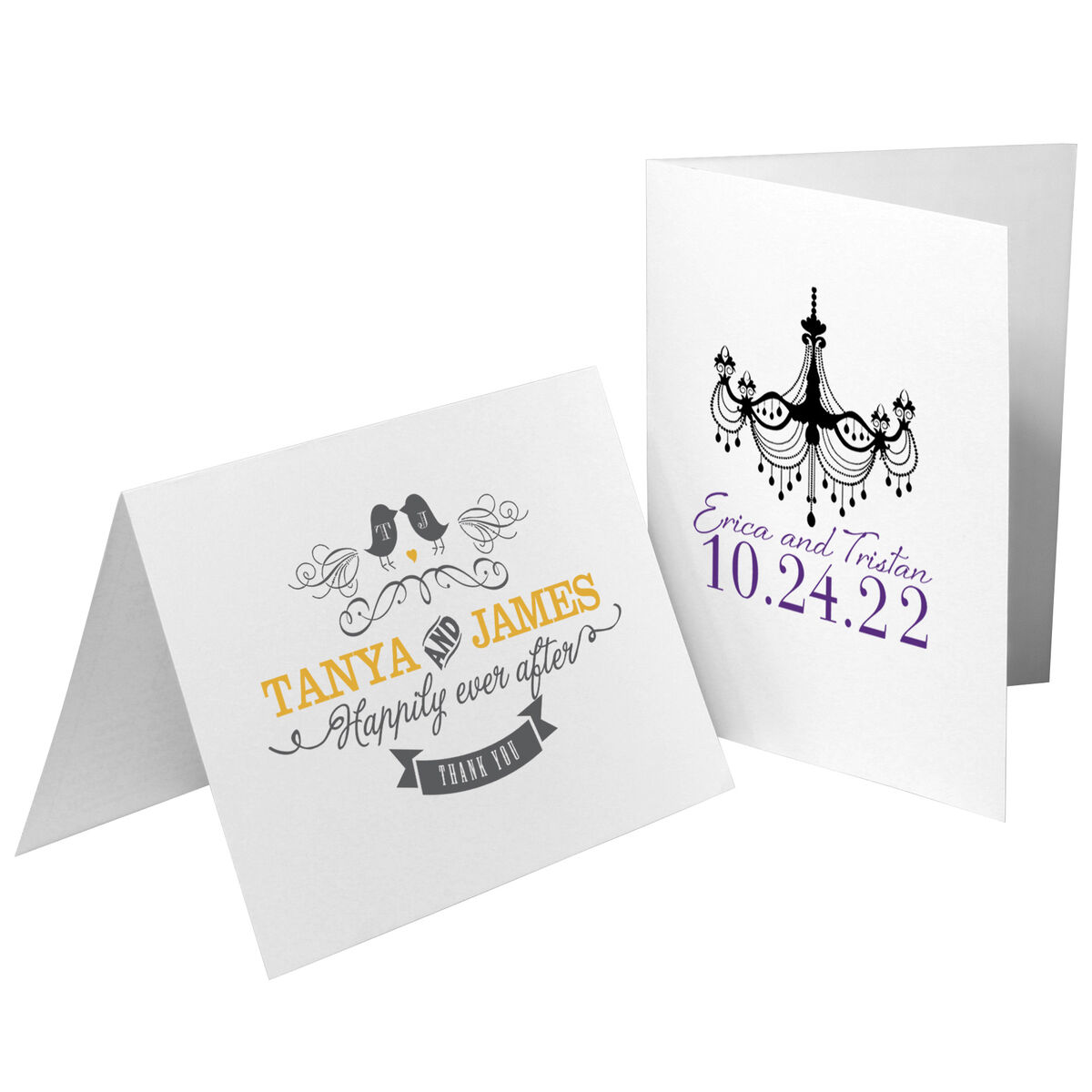 Custom Custom Folded Note Cards with Your Full-Color Logo