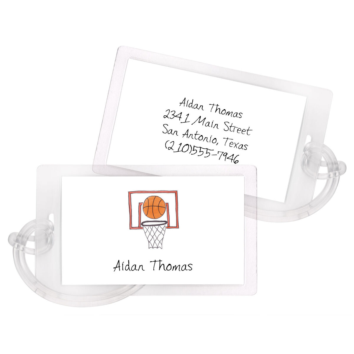 Custom Basketball Star Luggage Tags