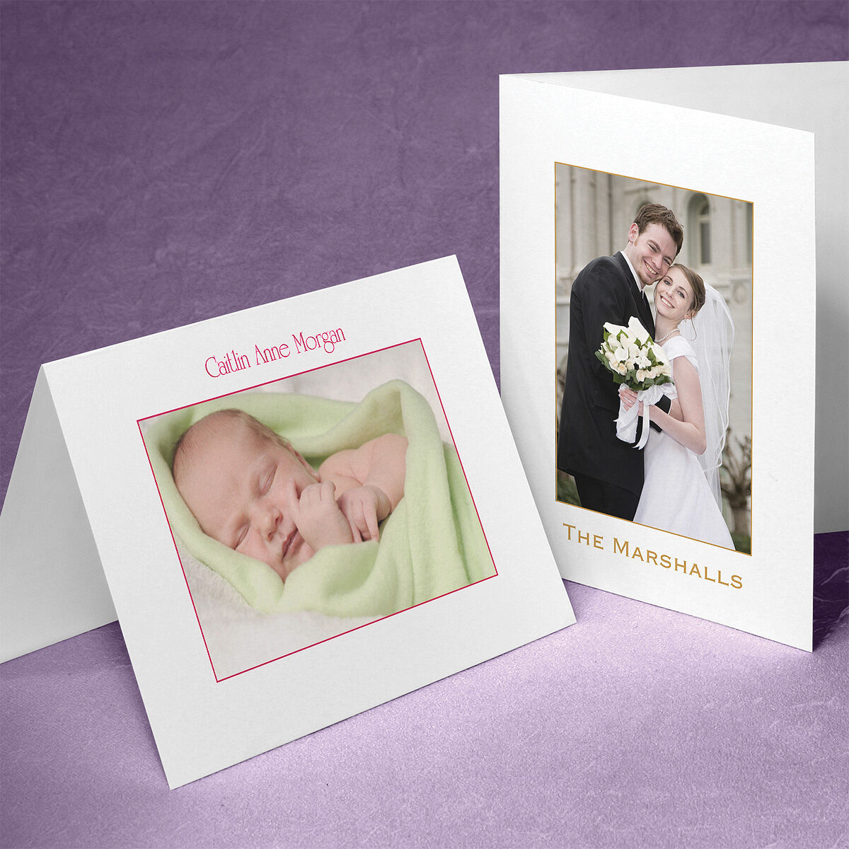 Custom Custom Folded Note Cards with Your Framed Full-Color Photo