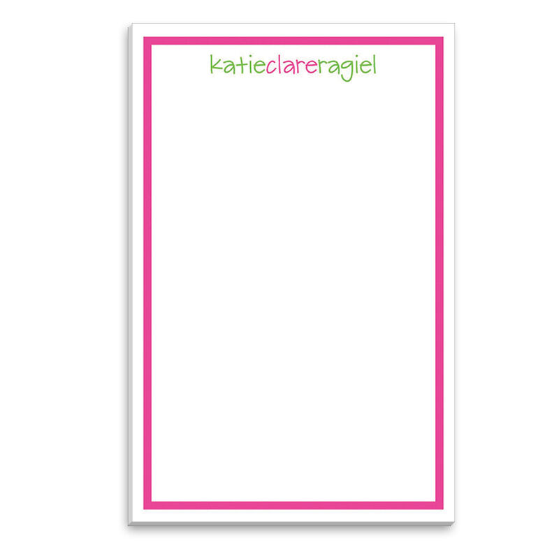 Custom Colorful Pink Border Notepads