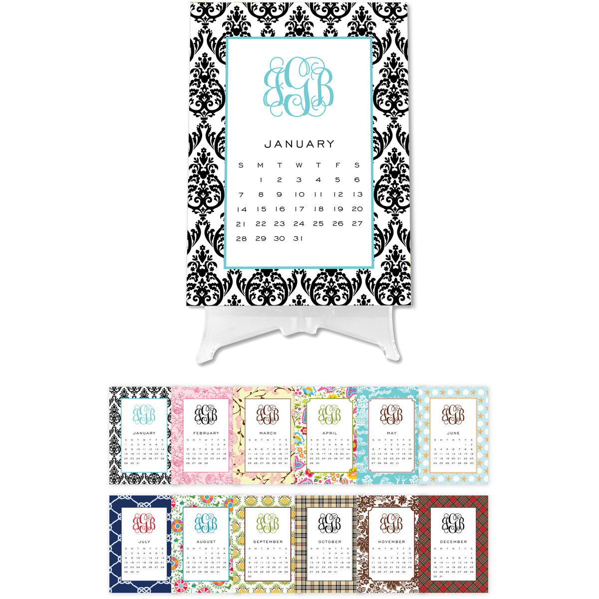 Custom Classic Desk Top Calendar