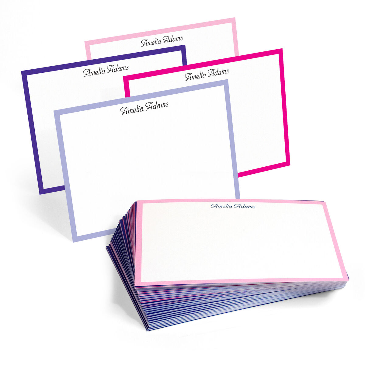 Personalized The Bahama Border Flat Note Cards Collection