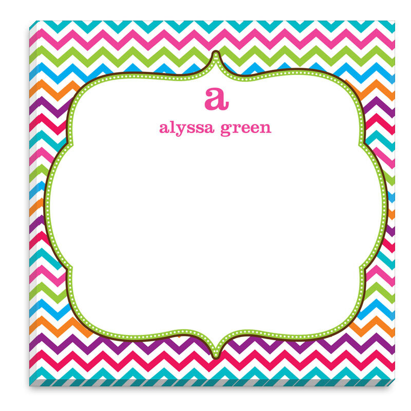 Custom Multi-Color Chevron Notepad