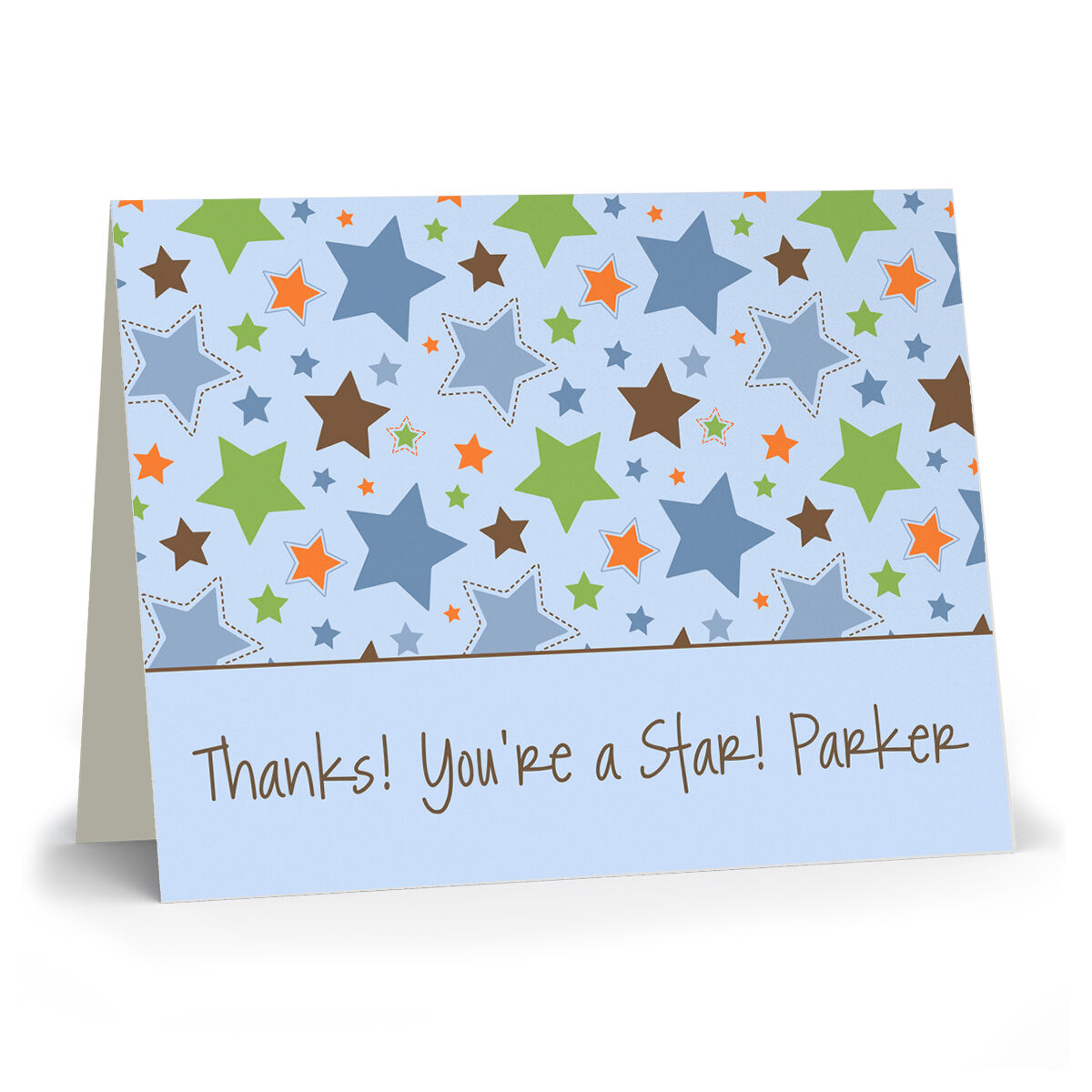 Personalized Stars Galore Folded Note Cards