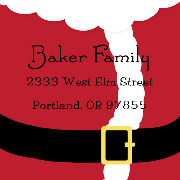 Custom Santa Square Stickers