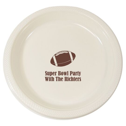 Personalized Football Plastic Plates