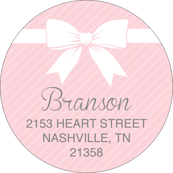 Sweet Pink Baby Round Address Labels
