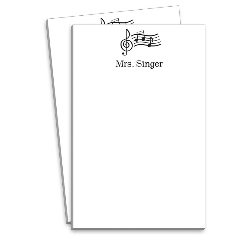 Custom Music Notes Notepads