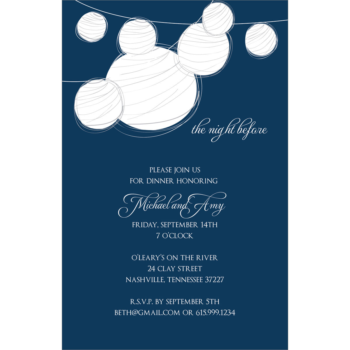 Custom Lanterns Invitations