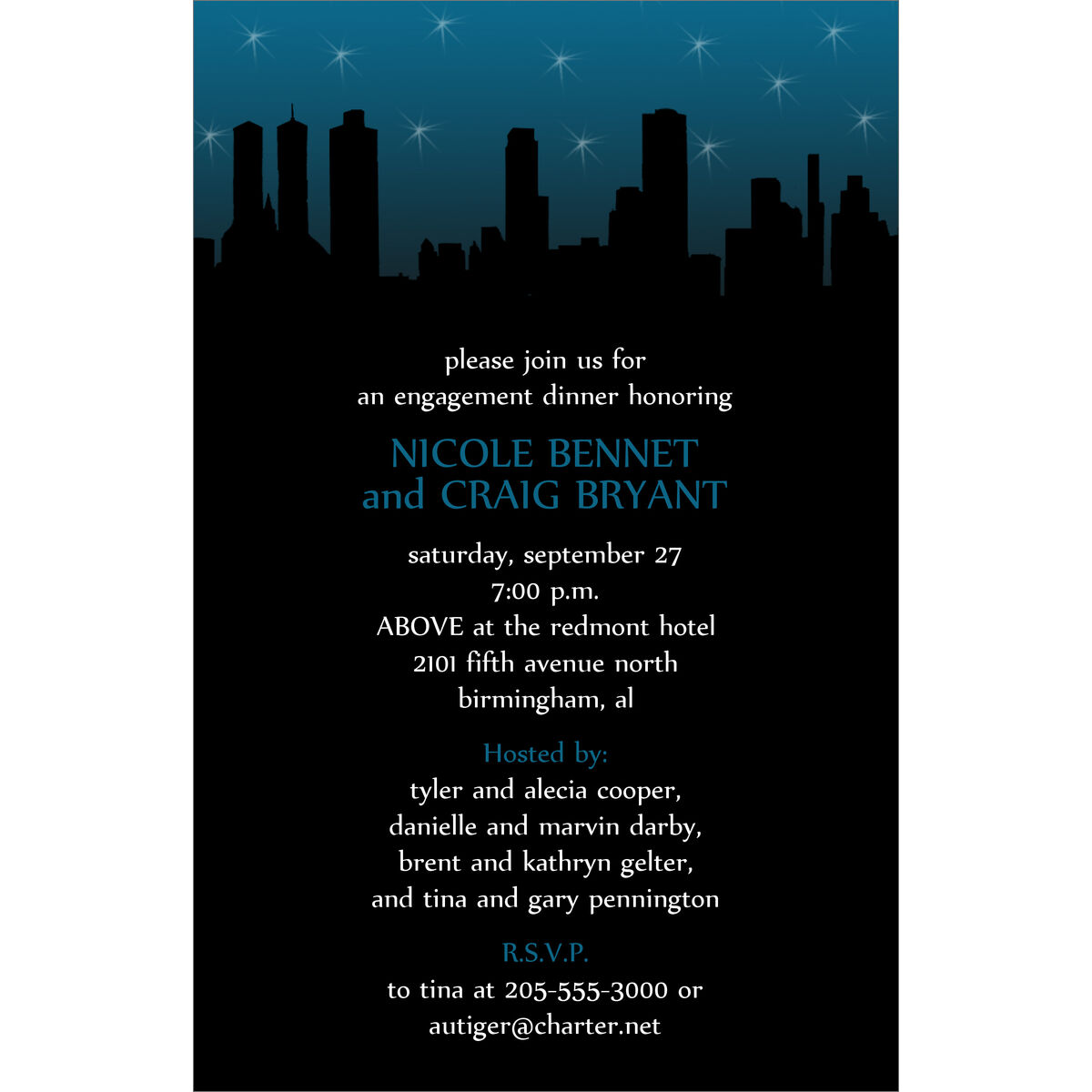 Custom Cityscape Invitations