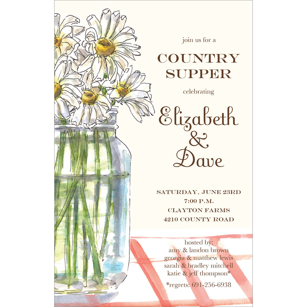 Custom Country Table Invitations