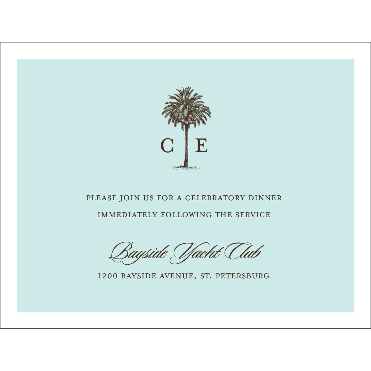 Romantic Getaway Reception Cards