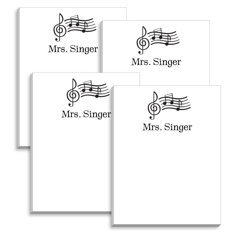 Personalized Music Notes Mini Notepads