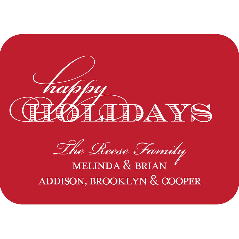 Personalized Solid Ruby Enclosure Cards