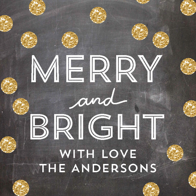 Custom Gold Dots Square Gift Stickers