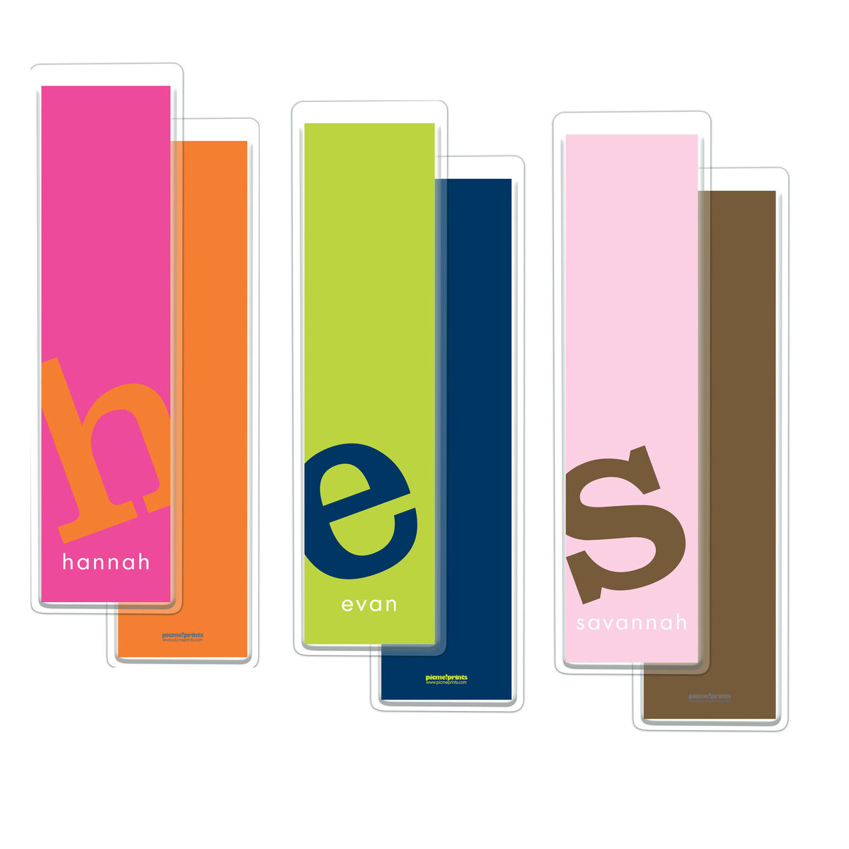Custom Letter Perfect Solid Bookmarks in Your Color Choice