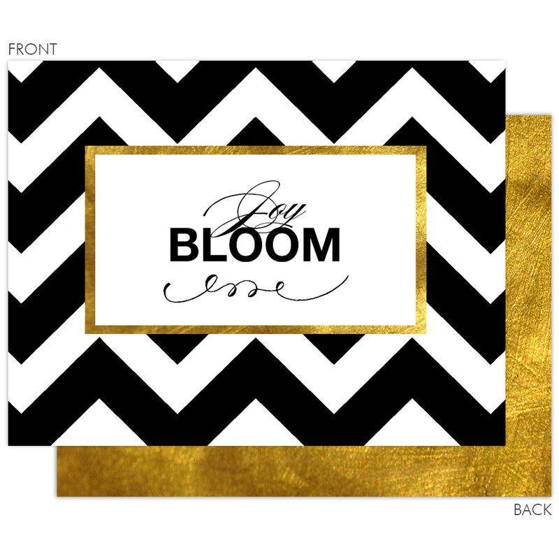 Personalized Modern Chevron Folded Note Cards