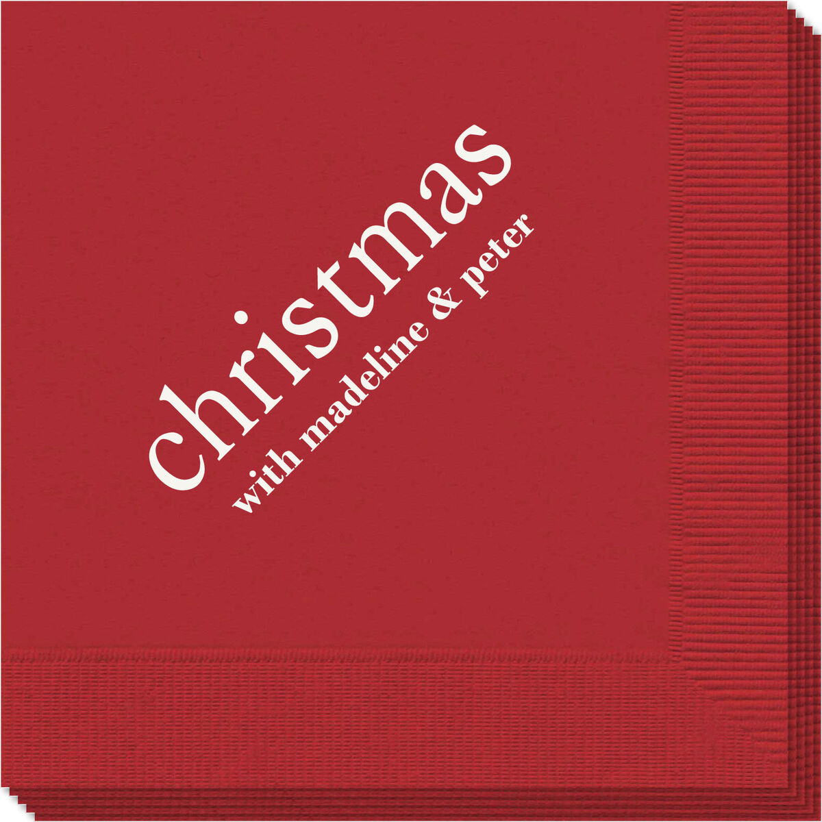Personalized Big Word Christmas Napkins