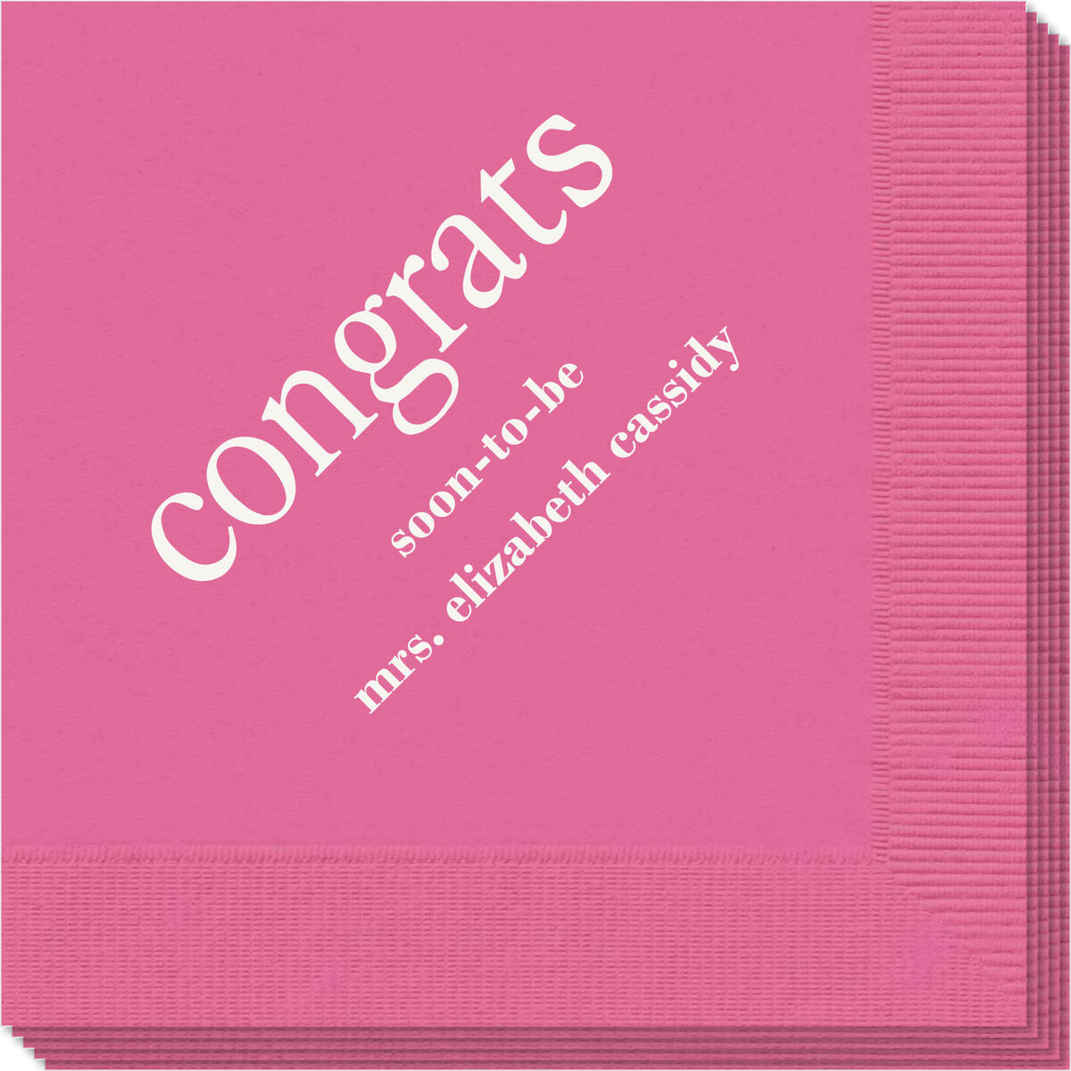 Personalized Big Word Congrats Napkins