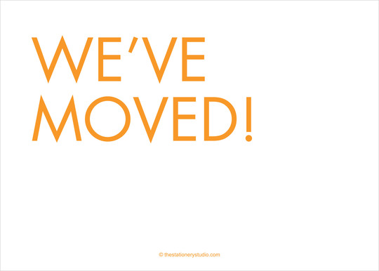 Moving Cards, Moving Announcements | The Stationery Studio
