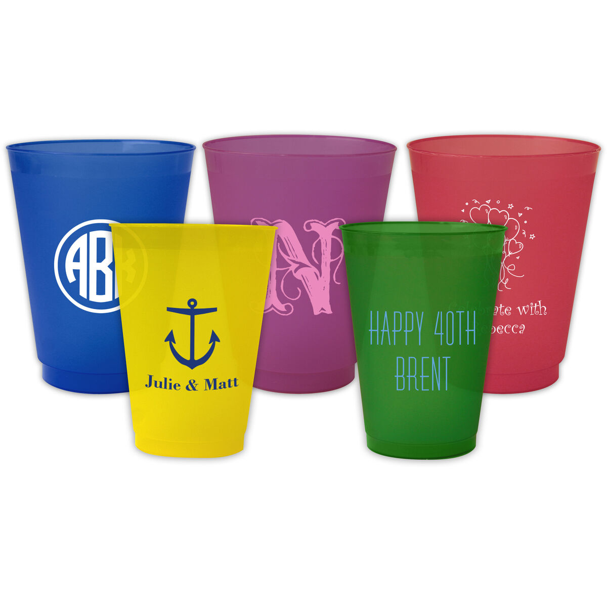 Personalized Design Your Own Colored Shatterproof Cups