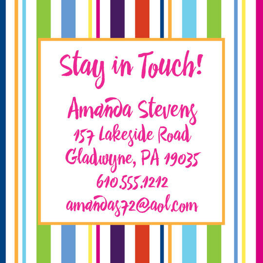 Multi Stripes Camp Calling Cards