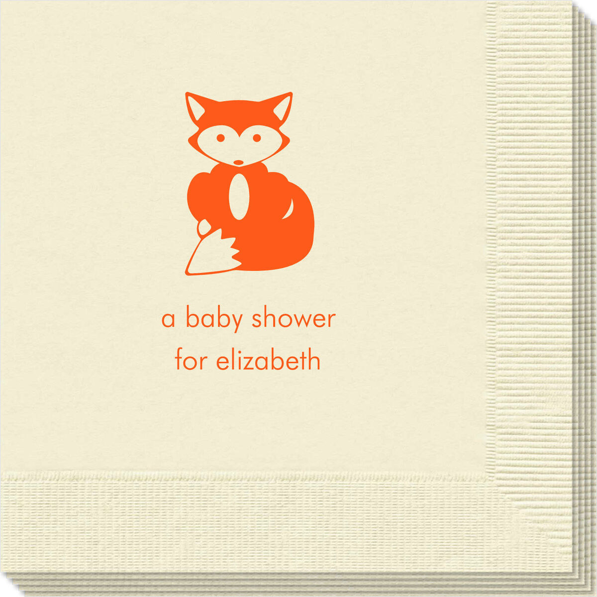 Personalized Little Fox Napkins