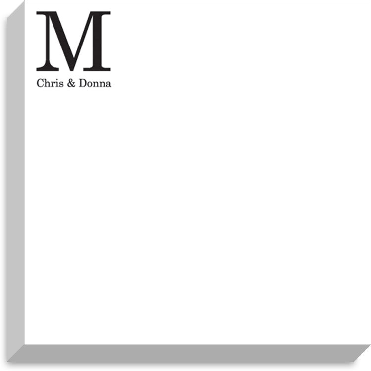 Custom Initial and Names Jumbo Notepads