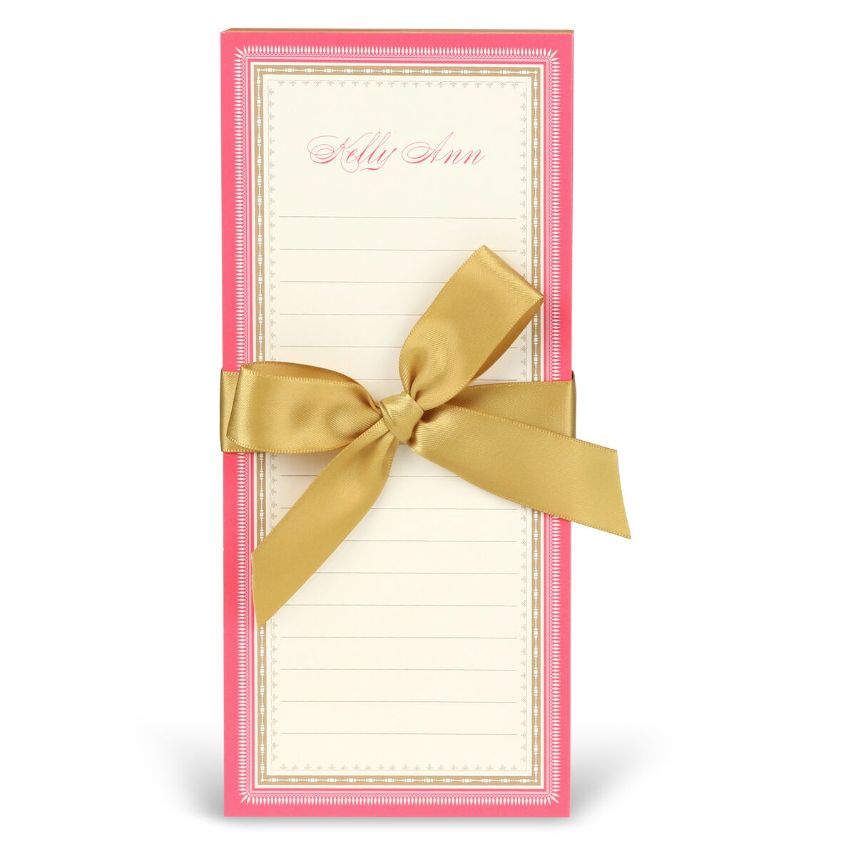 Custom Pink and Gold List Notepad Set