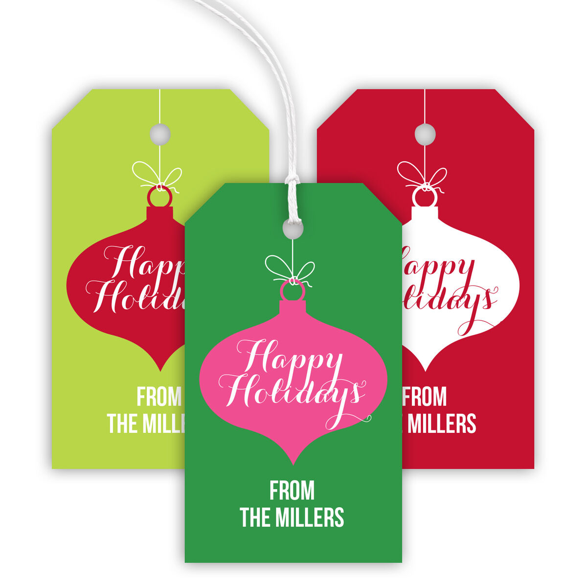 Custom Ornament Holiday Hanging Gift Tags