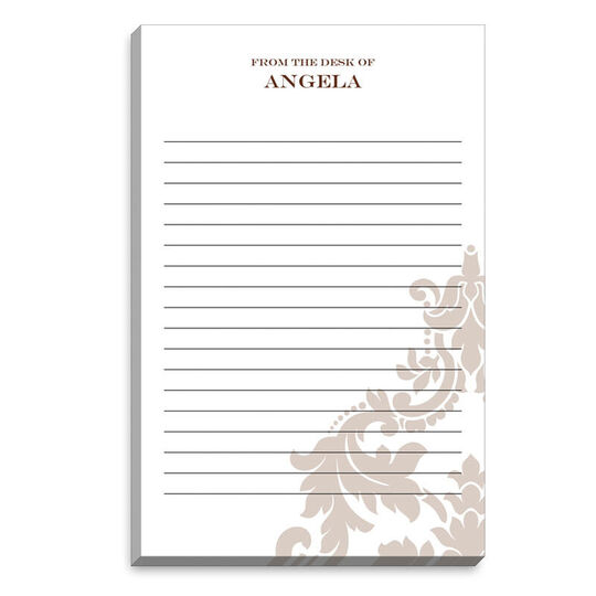 Custom Simple Damask Notepads