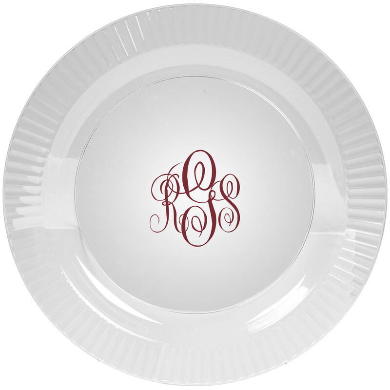 Custom Design Your Own Personalized Ruffled Edge Plastic Plates