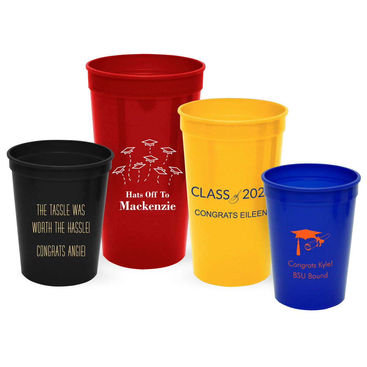 Custom Design Your Own Graduation Stadium Cups