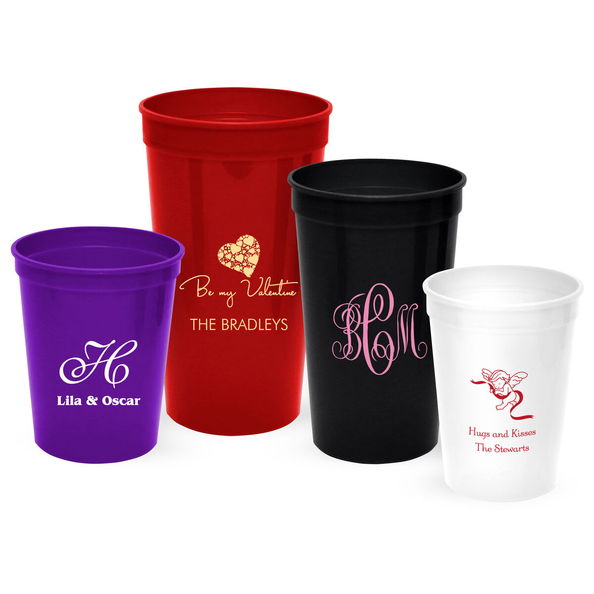 Custom Design Your Own Valentine's Day Stadium Cups