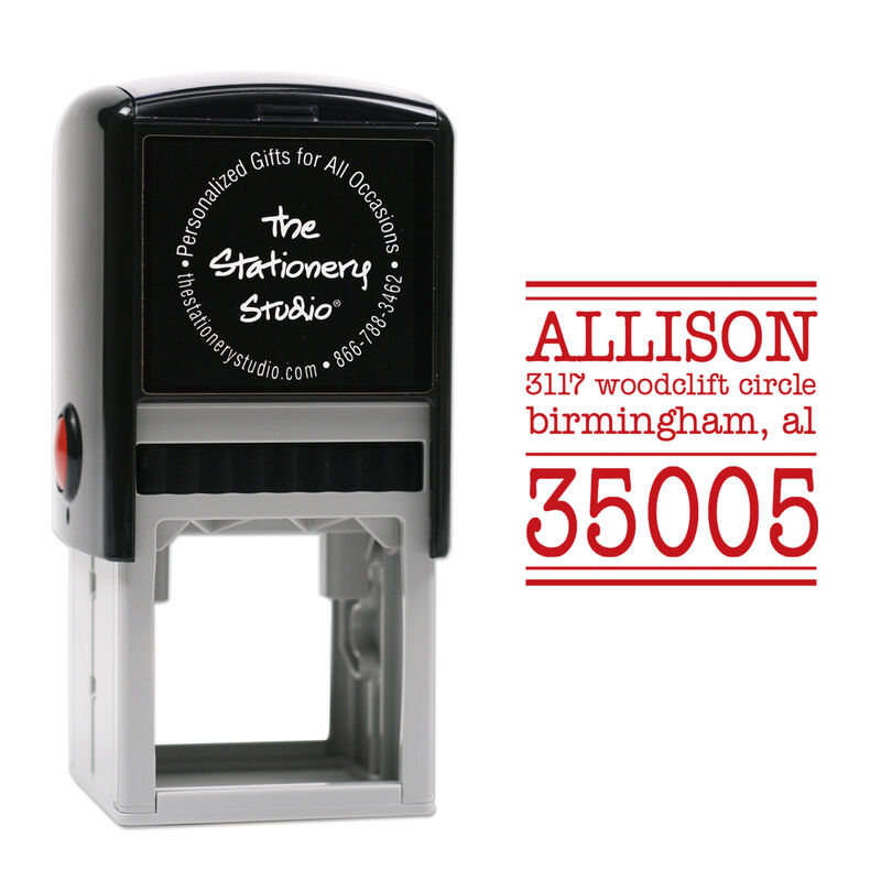 Custom Big Zip Name Self-Inking Stamp