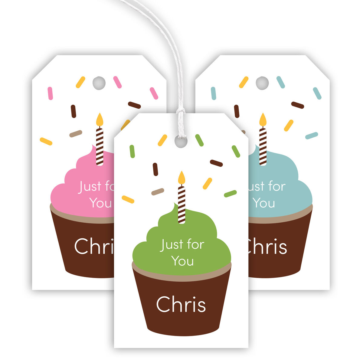 Custom Cupcake Hanging Gift Tags