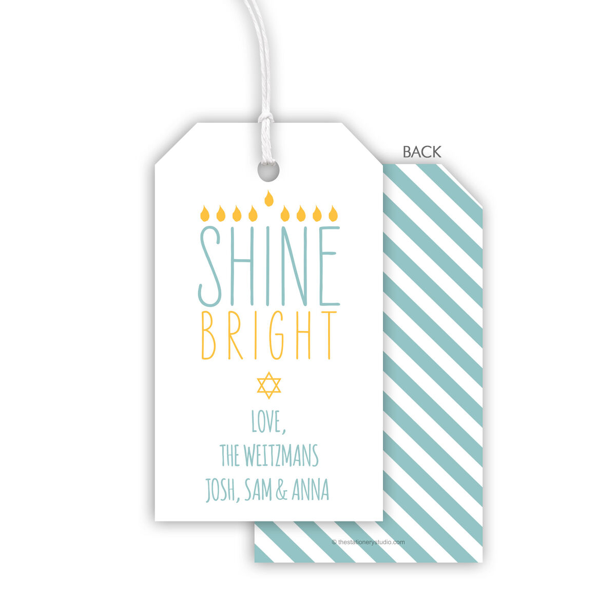Custom Shine Bright Hanging Gift Tags