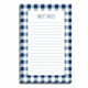 Personalized Navy Gingham Border Notepads
