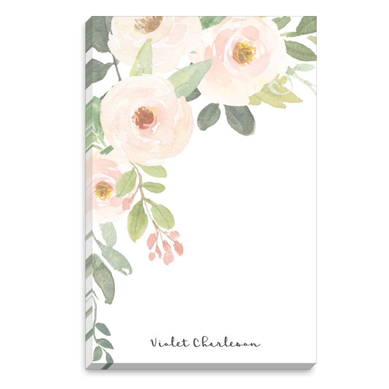 Watercolor Corner Roses Notepads