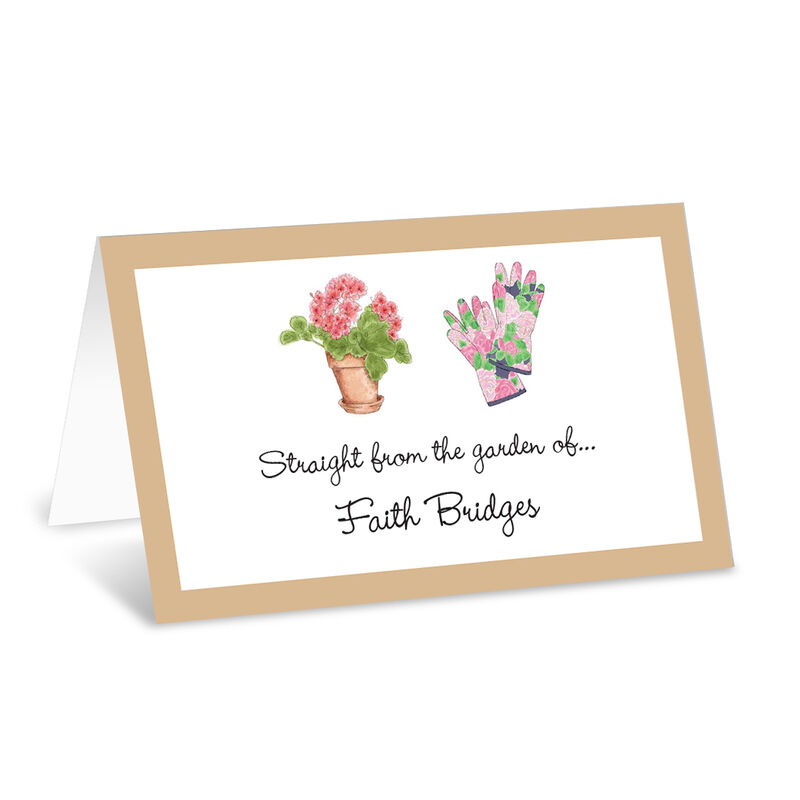 Custom Gardeners Folded Enclosure Cards
