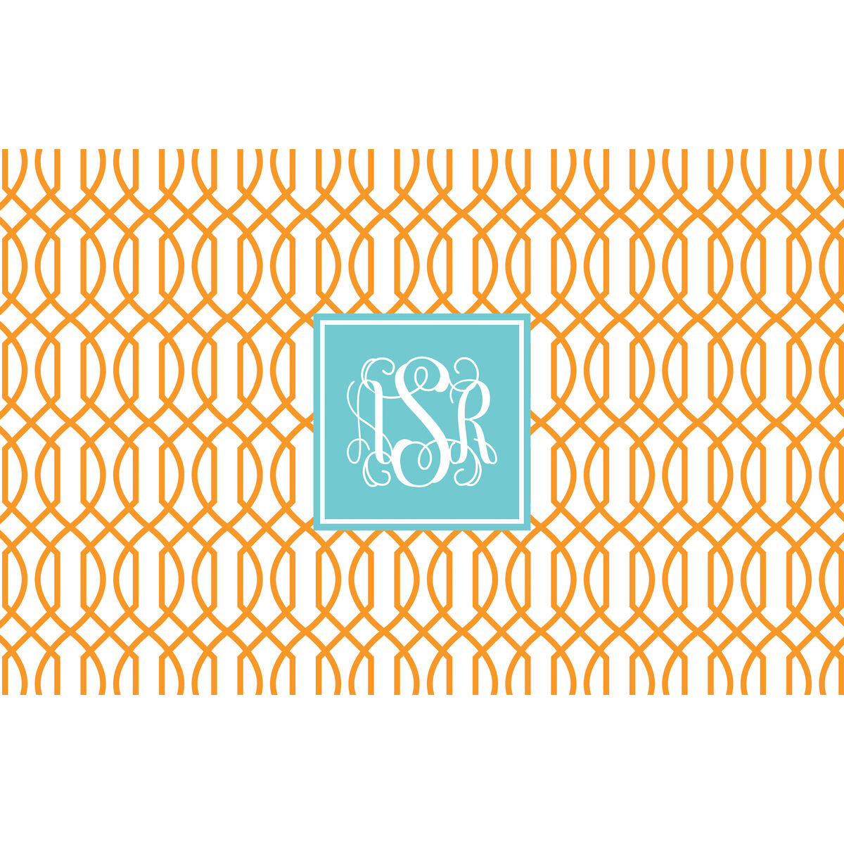 Personalized Orange Geometric Placemats