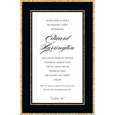 Sparkle Border Invitations